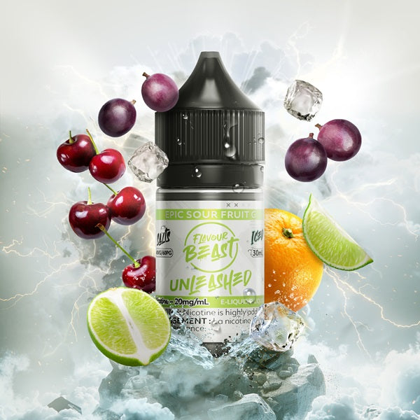 Flavour Beast Unleashed SALTS - Epic Sour Fruit G Iced — Thunderbird Vapes