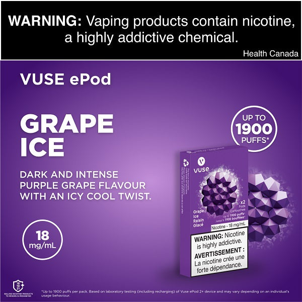 Vuse ePod - Grape Ice | Fruit Flavour Vape Pods | Vancouver BC ...